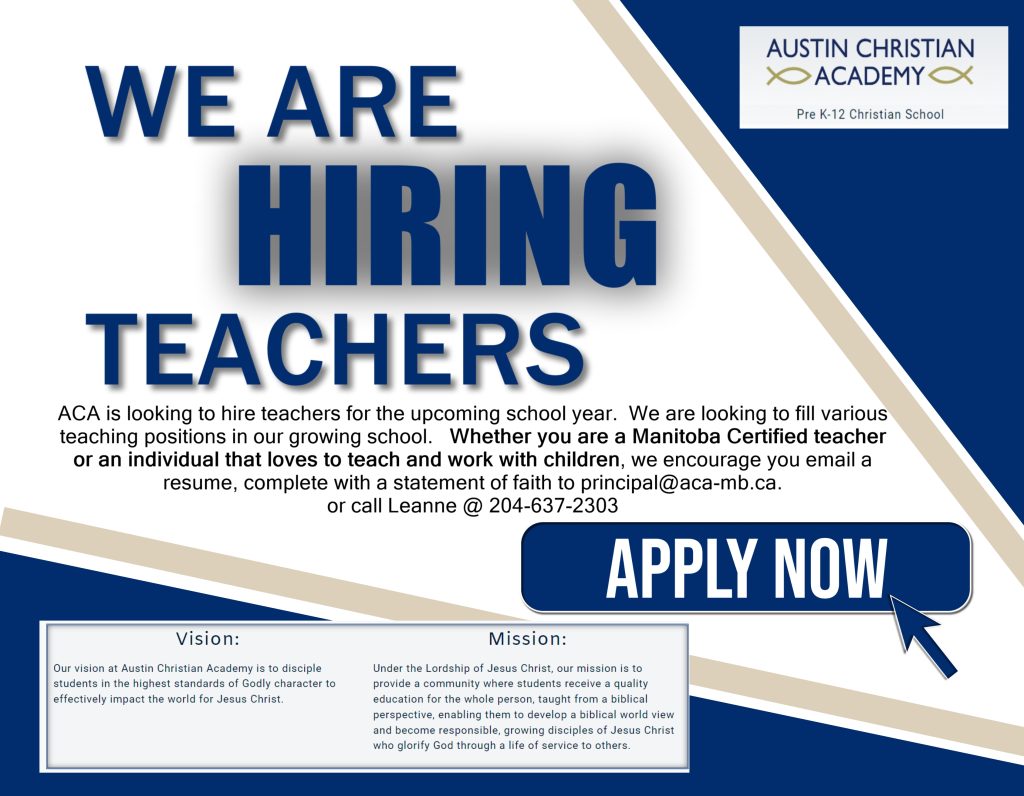 Austin Christian Academy – Austin Manitoba